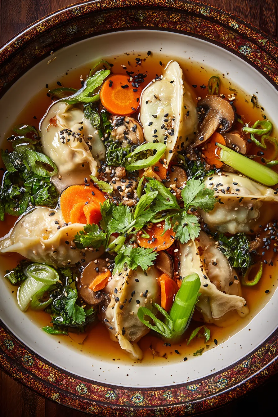 Asian Dumpling Potsticker Soup – OatsRecipes