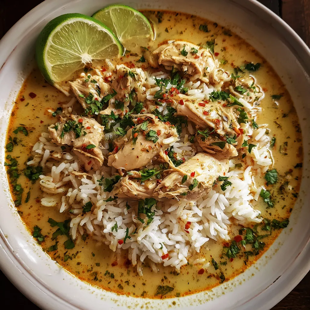 One-Pot Coconut Chicken Brothy Rice – OatsRecipes